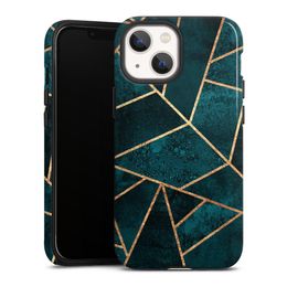 DeinDesign iPhone 13 Mini Handy Panzer Handyh&uuml;lle robuste Outdoor H&uuml;lle Schutzh&uuml;lle gl&auml;nzend Stone Elisabeth Fredriksson Gold & Copper Tough Case