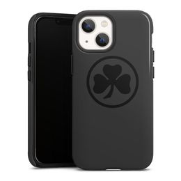 DeinDesign iPhone 13 Mini Handy Panzer Handyh&uuml;lle robuste Outdoor H&uuml;lle Schutzh&uuml;lle gl&auml;nzend Official Licensed Product Spvgg Greuther F&uuml;rth Clover Tough Case