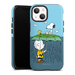 DeinDesign iPhone 13 Mini Handy Panzer Handyh&uuml;lle robuste Outdoor H&uuml;lle Schutzh&uuml;lle gl&auml;nzend Peanuts Children Snoopy Tough Case