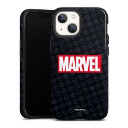 DeinDesign iPhone 13 Mini Handy Panzer Handyh&uuml;lle robuste Outdoor H&uuml;lle Schutzh&uuml;lle gl&auml;nzend Logo Marvel Comic Tough Case