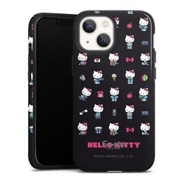 DeinDesign iPhone 13 Mini Handy Panzer Handyh&uuml;lle robuste Outdoor H&uuml;lle Schutzh&uuml;lle gl&auml;nzend Kindheit Merchandise Hello Kitty Tough Case
