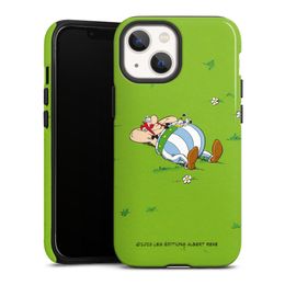 DeinDesign iPhone 13 Mini Handy Panzer Handyh&uuml;lle robuste Outdoor H&uuml;lle Schutzh&uuml;lle gl&auml;nzend Asterix Official Licensed Product Obelix Tough Case