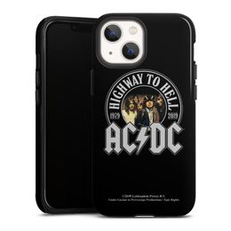 DeinDesign iPhone 13 Mini Handy Panzer Handyh&uuml;lle robuste Outdoor H&uuml;lle Schutzh&uuml;lle gl&auml;nzend Acdc Official Licensed Product Rock Tough Case