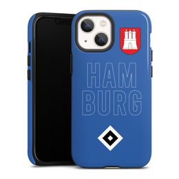 DeinDesign iPhone 13 Mini Handy Panzer Handyh&uuml;lle robuste Outdoor H&uuml;lle Schutzh&uuml;lle gl&auml;nzend Official Licensed Product Hamburg Hamburger Sv Tough Case
