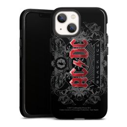 DeinDesign iPhone 13 Mini Handy Panzer Handyh&uuml;lle robuste Outdoor H&uuml;lle Schutzh&uuml;lle gl&auml;nzend Merchandise Black Ice Acdc Tough Case