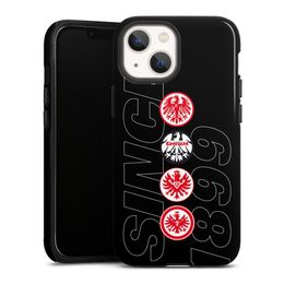 DeinDesign iPhone 13 Mini Handy Panzer Handyh&uuml;lle robuste Outdoor H&uuml;lle Schutzh&uuml;lle gl&auml;nzend Eagle Logo Eintracht Frankfurt Tough Case