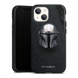 DeinDesign iPhone 13 Mini Handy Panzer Handyh&uuml;lle robuste Outdoor H&uuml;lle Schutzh&uuml;lle gl&auml;nzend Star Wars Official Licensed Product The Mandalorian Tough Case