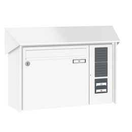 Renz Prisma Aufputzbriefkastenanlage mit Sprechsieb RAL9016