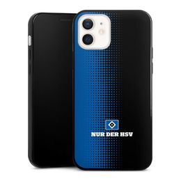 DeinDesign iPhone 12 Handy Slim Case extra d&uuml;nn Silikon Handyh&uuml;lle schwarz H&uuml;lle Hsv Logo Official Licensed Product Silikon Slim Case