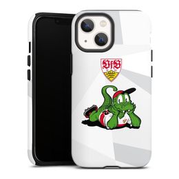 DeinDesign iPhone 13 Mini Handy Panzer Handyh&uuml;lle robuste Outdoor H&uuml;lle Schutzh&uuml;lle gl&auml;nzend Vfb Stuttgart Mascot Official Licensed Product Tough Case
