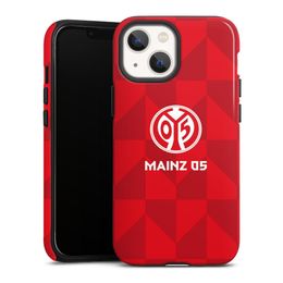 DeinDesign iPhone 13 Mini Handy Panzer Handyh&uuml;lle robuste Outdoor H&uuml;lle Schutzh&uuml;lle gl&auml;nzend Mainz 05 Official Licensed Product Merchandise Tough Case