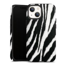 DeinDesign iPhone 13 Mini Handy Panzer Handyh&uuml;lle robuste Outdoor H&uuml;lle Schutzh&uuml;lle gl&auml;nzend Fur Muster Zebra Tough Case