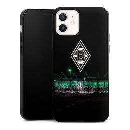DeinDesign iPhone 12 Handy Slim Case extra d&uuml;nn Silikon Handyh&uuml;lle schwarz H&uuml;lle Official Licensed Product Stadium Borussia M&ouml;nchengladbach Silikon Slim Case