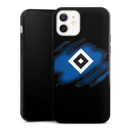 DeinDesign iPhone 12 Handy Slim Case extra d&uuml;nn Silikon Handyh&uuml;lle schwarz H&uuml;lle Official Licensed Product Hsv Hamburger Sv Silikon Slim Case