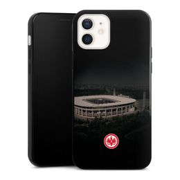 DeinDesign iPhone 12 Handy Slim Case extra d&uuml;nn Silikon Handyh&uuml;lle schwarz H&uuml;lle Official Licensed Product Stadium Eintracht Frankfurt Silikon Slim Case