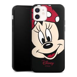DeinDesign iPhone 12 Handy Slim Case extra d&uuml;nn Silikon Handyh&uuml;lle schwarz H&uuml;lle Official Licensed Product Minnie Mouse Disney Silikon Slim Case