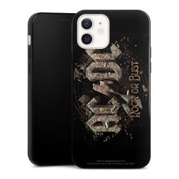 DeinDesign iPhone 12 Handy Slim Case extra d&uuml;nn Silikon Handyh&uuml;lle schwarz H&uuml;lle Acdc Official Licensed Product Rock Or Bust Silikon Slim Case