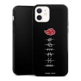 DeinDesign iPhone 12 Handy Slim Case extra d&uuml;nn Silikon Handyh&uuml;lle schwarz H&uuml;lle Official Licensed Product Naruto Shippuden Akatsuki Silikon Slim Case