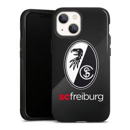DeinDesign iPhone 13 Mini Handy Panzer Handyh&uuml;lle robuste Outdoor H&uuml;lle Schutzh&uuml;lle gl&auml;nzend Sc Freiburg Lettering Logo Tough Case