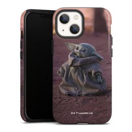 DeinDesign iPhone 13 Mini Handy Panzer Handyh&uuml;lle robuste Outdoor H&uuml;lle Schutzh&uuml;lle gl&auml;nzend The Child Star Wars Baby Yoda Tough Case