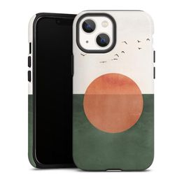DeinDesign iPhone 13 Mini Handy Panzer Handyh&uuml;lle robuste Outdoor H&uuml;lle Schutzh&uuml;lle gl&auml;nzend Sunshine Bird Sunset Tough Case