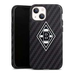 DeinDesign iPhone 13 Mini Handy Panzer Handyh&uuml;lle robuste Outdoor H&uuml;lle Schutzh&uuml;lle gl&auml;nzend Borussia M&ouml;nchengladbach Carbon Gladbach Tough Case