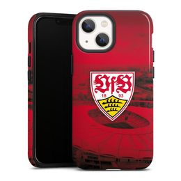 DeinDesign iPhone 13 Mini Handy Panzer Handyh&uuml;lle robuste Outdoor H&uuml;lle Schutzh&uuml;lle gl&auml;nzend Vfb Stuttgart Official Licensed Product Stadium Tough Case