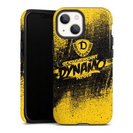 DeinDesign iPhone 13 Mini Handy Panzer Handyh&uuml;lle robuste Outdoor H&uuml;lle Schutzh&uuml;lle gl&auml;nzend Logo Official Licensed Product Sg Dynamo Dresden Tough Case