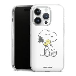 DeinDesign iPhone 14 Pro Handy Case Handyh&uuml;lle transparent H&uuml;lle Snoopy Love Peanuts Hard Case