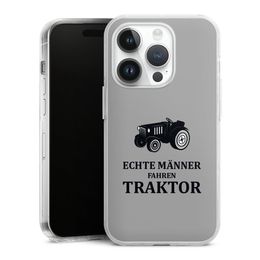 DeinDesign iPhone 14 Pro Handy Case Handyh&uuml;lle transparent H&uuml;lle Farmer Funny Tractor Hard Case