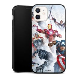 DeinDesign iPhone 12 Handy Slim Case extra d&uuml;nn Silikon Handyh&uuml;lle schwarz H&uuml;lle Official Licensed Product Marvel Avengers Silikon Slim Case