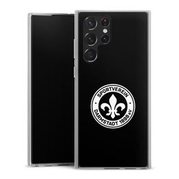 DeinDesign Galaxy S22 Ultra Handy Silikon H&uuml;lle Case transparent Handyh&uuml;lle Sv Darmstadt 98 Official Licensed Product Logo Silikon Case