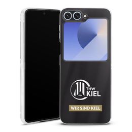 DeinDesign Galaxy Z Flip 6 Handy Hard Case Schutzh&uuml;lle transparent Smartphone Handy H&uuml;lle Thw Kiel Handball Merchandise Hard Case