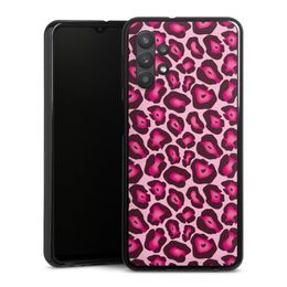 DeinDesign Galaxy A32 5G Handy Silikon H&uuml;lle Case schwarz Handyh&uuml;lle Leopard Leo Print Animal Print