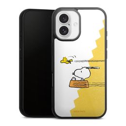 DeinDesign iPhone 16 Handy Gallery Case Handyh&uuml;lle 9H Geh&auml;rtetes Glas R&uuml;ckseite H&uuml;lle Snoopy Peanuts Children Gallery Case
