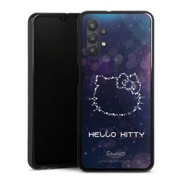 DeinDesign Galaxy A32 5G Handy Silikon H&uuml;lle Case schwarz Handyh&uuml;lle Hello Kitty Weltall Merchandise