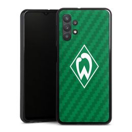 DeinDesign Galaxy A32 5G Handy Silikon H&uuml;lle Case schwarz Handyh&uuml;lle Carbon Official Licensed Product Sv Werder Bremen