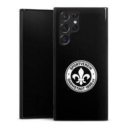 DeinDesign Galaxy S22 Ultra Handy Silikon H&uuml;lle Case schwarz Handyh&uuml;lle Sv Darmstadt 98 Official Licensed Product Logo