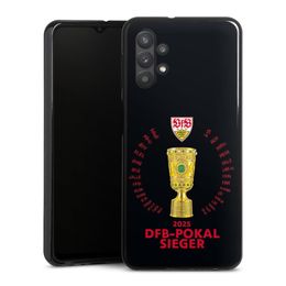 DeinDesign Galaxy A32 5G Handy Silikon H&uuml;lle Case schwarz Handyh&uuml;lle Vfb Stuttgart Trophy Official Licensed Product