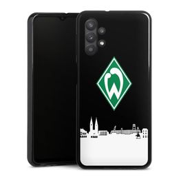 DeinDesign Galaxy A32 5G Handy Silikon H&uuml;lle Case schwarz Handyh&uuml;lle Skyline Sv Werder Bremen Official Licensed Product