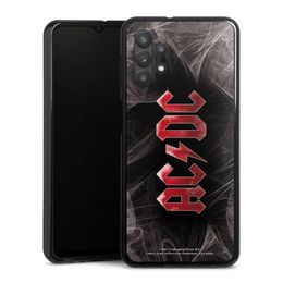 DeinDesign Galaxy A32 5G Handy Silikon H&uuml;lle Case schwarz Handyh&uuml;lle Acdc Merchandise Logo