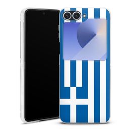 DeinDesign Galaxy Z Flip 7 FE Handy Hard Case Schutzh&uuml;lle transparent Smartphone Handy H&uuml;lle Greece Flag Hard Case