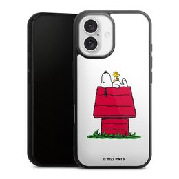 DeinDesign iPhone 16 Handy Gallery Case Handyh&uuml;lle 9H Geh&auml;rtetes Glas R&uuml;ckseite H&uuml;lle Snoopy Peanuts Official Licensed Product Gallery Case