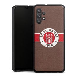 DeinDesign Galaxy A32 5G Handy Silikon H&uuml;lle Case schwarz Handyh&uuml;lle Fc St. Pauli Official Licensed Product Logo