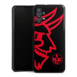 DeinDesign Galaxy A32 5G Handy Silikon H&uuml;lle Case schwarz Handyh&uuml;lle 1. Fc Kaiserslautern Logo Official Licensed Product