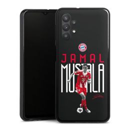 DeinDesign Galaxy A32 5G Handy Silikon H&uuml;lle Case schwarz Handyh&uuml;lle Official Licensed Product Jamal Musiala Fc Bayern M&uuml;nchen