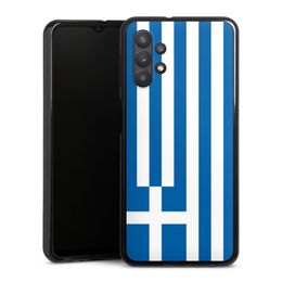 DeinDesign Galaxy A32 5G Handy Silikon H&uuml;lle Case schwarz Handyh&uuml;lle Greece Flag