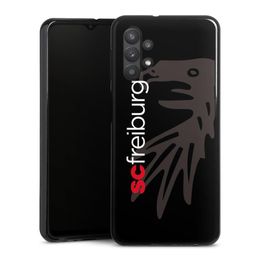 DeinDesign Galaxy A32 5G Handy Silikon H&uuml;lle Case schwarz Handyh&uuml;lle Logo Sc Freiburg Official Licensed Product