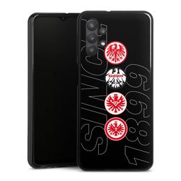 DeinDesign Galaxy A32 5G Handy Silikon H&uuml;lle Case schwarz Handyh&uuml;lle Eagle Eintracht Frankfurt Logo