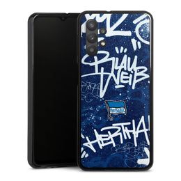 DeinDesign Galaxy A32 5G Handy Silikon H&uuml;lle Case schwarz Handyh&uuml;lle Hertha Bsc Official Licensed Product Graffiti